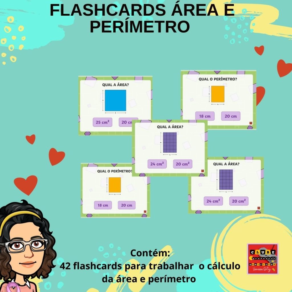 FLASHCARD DA ÁREA E PERÍMETRO – Professor Gamificado – Atividades ...